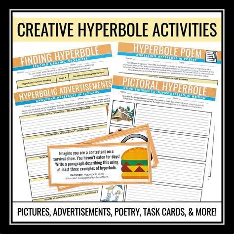 Hyperbole Activities Assignments Slides Literary Devices And Figurativ