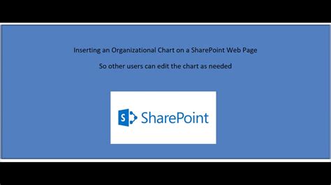 Insert An Org Chart In Sharepoint Without Code 3 Min Youtube