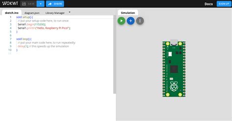 Raspberry Pi Pico On Wokwi Online Esp32 Stm32 Arduino Simulator