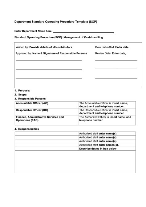 Sops Template Spark Premium Template Template Spark