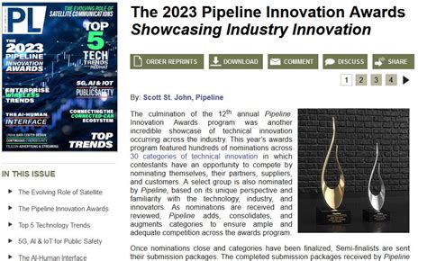 Pipeline Publishing On Linkedin Innovationawards Pipeline
