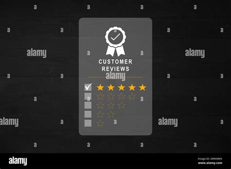 Customer Review Satisfaction Feedback Survey Concept User Give Rating To Service Excellent