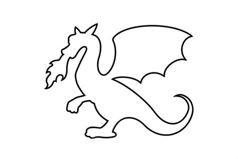 Dragon Outline Free Printable Dragon Shapes And Craft Templates