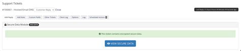 Secure Ticket Data Whmcs Marketplace