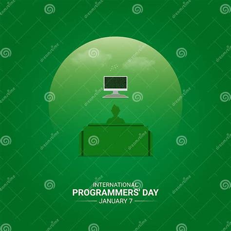 Creative Programmers Day Ads Design International Programmers Day Celebrated January 7 Vector
