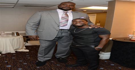 Shaquille Oneal With Kevin Hart Height Comparison Pics