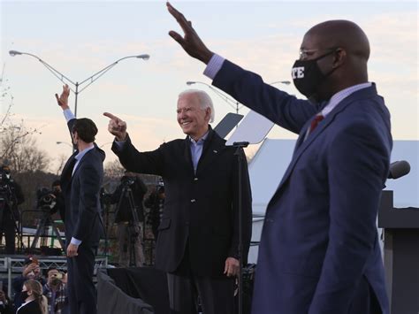 Biden Campaigns In Support Of Raphael Warnock Jon Ossoff Npr