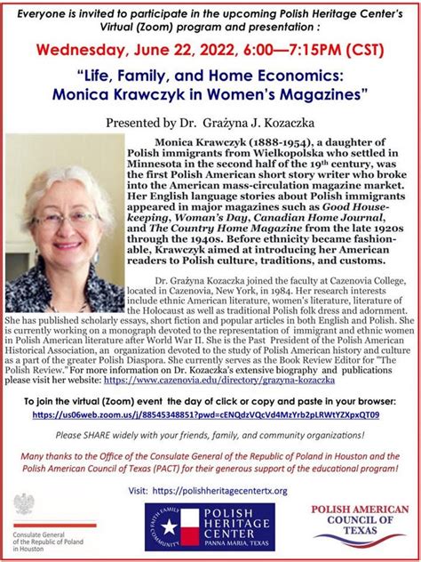 Forum Polonia Houston Polish Heritage Centers Virtual Presentation