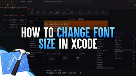 How To Change Font Size In Xcode