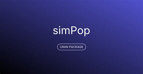Simpop Simulation Of Complex Synthetic Data Information Crane