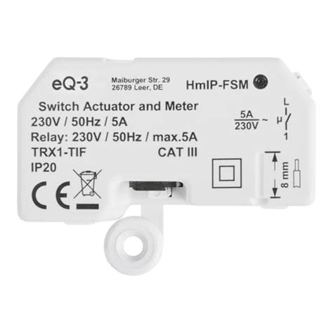 Integrated Homematic Ip Actuator For Switching Consumers And Measuring Energy Consumption 40€