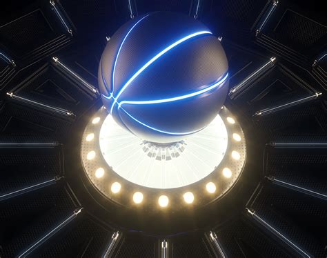 Futuristic Basketball Ball And Stage 3d Model Cgtrader