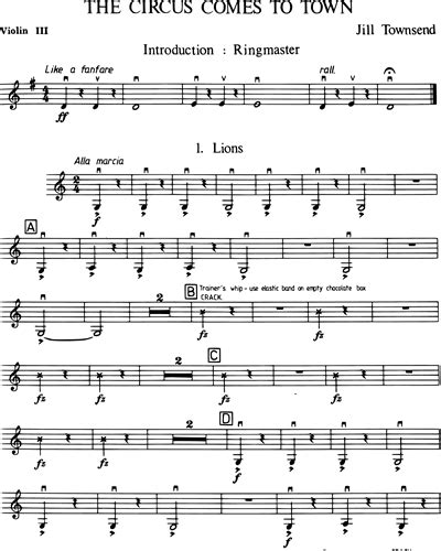 The Circus Comes To Town Sheet Music By Jill Townsend Nkoda