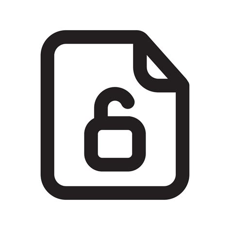 Unlock Files Icon With Outline Style 10796936 Vector Art At Vecteezy