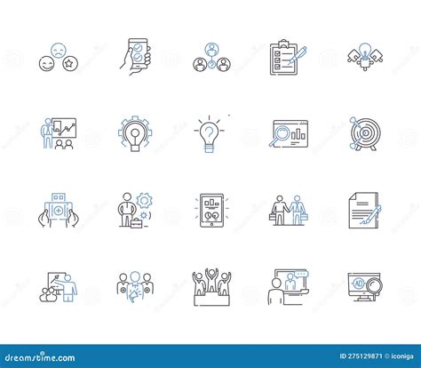 Project Management Outline Icons Collection Planning Scheduling