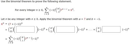 solved use the binomial theorem to prove the following
