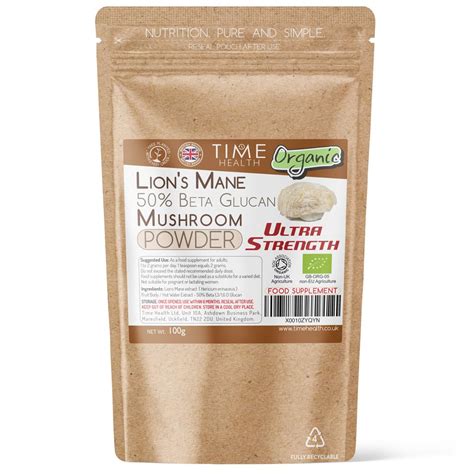 Lions Mane Organic Ultra Strength 50 Beta 1 31 6 D Glucan Hericium