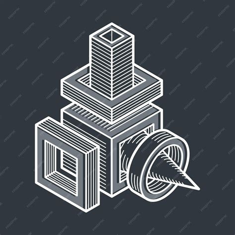 Premium Vector Abstract Three Dimensional Shape Vector Design Cube