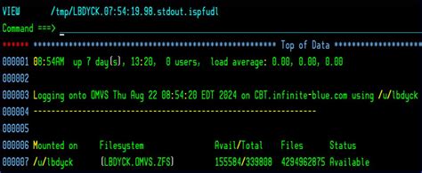 Dinoframe Omvs Commands From Ispf 3 17 Udlist