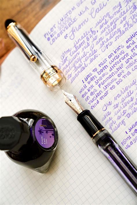 Writing Sample Pilot Custom 823 Clear Medium Nib Colorverse From Cali Hobonichi A6 Grid