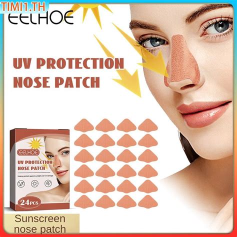 Eelhoe 24 Patch ครีมกันแดดแถบจมูกสำหรับ Sunburn Relief แผ่นแปะดูแลจมูก