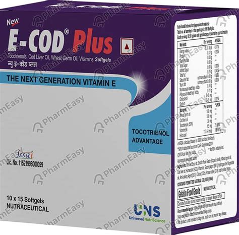 Buy New Ecod Plus Strip Of 15 Softgel Capsules Universal Online And Get