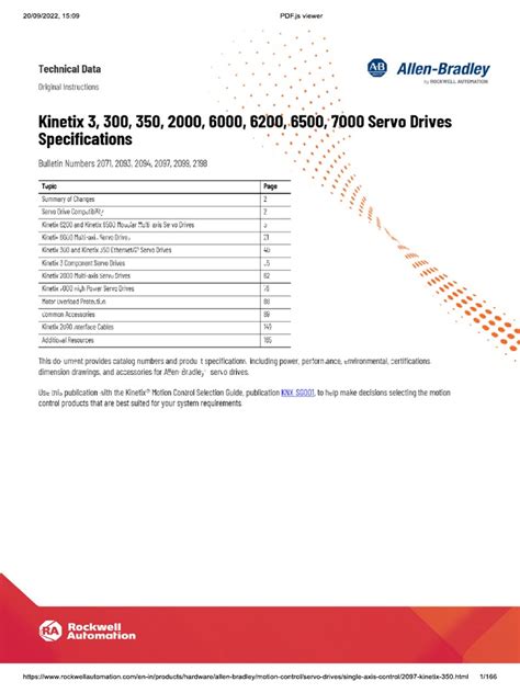 Kinetix 350 Single Axis Ethernet Ip Servo Drives Allen Bradley India Pdf