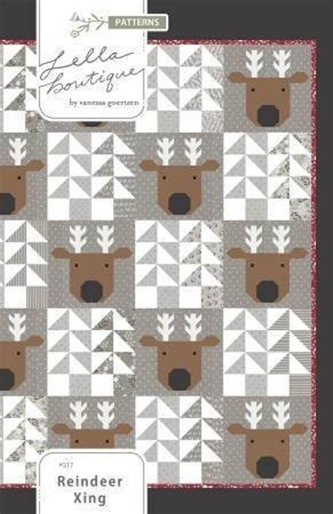Reindeer Xing Quilt Pattern By Lella Boutique Christmas Quilt Holiday