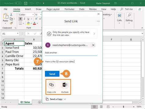 share an excel workbook customguide