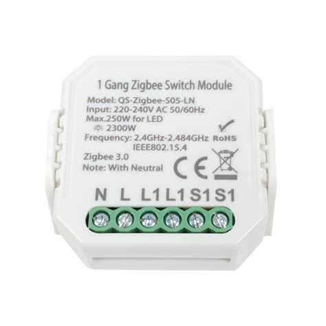 SmartWise 1LN 1 Channel Smart Zigbee Relay For Automations