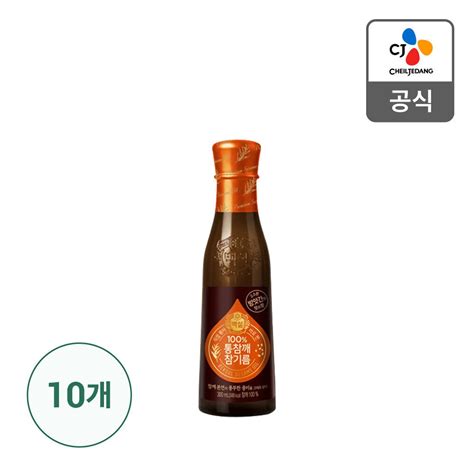 [cj제일제당] 백설 100 통참깨 참기름 300ml X 10개 감도 깊은 취향 셀렉트샵 29cm
