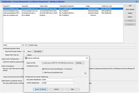 Install And Renew Certificates On Asa Managed By Asdm Cisco
