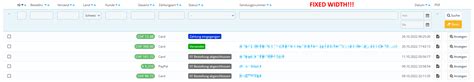 Column Width In Back Office Order Overview Configuring And Using