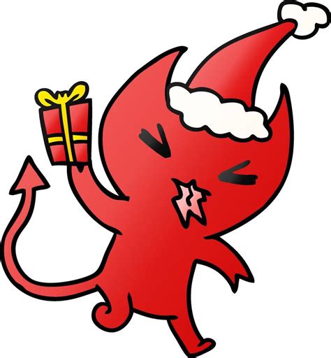 Christmas Gradient Cartoon Of Kawaii Devil 10242125 Vector Art At Vecteezy