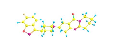 Risperidone Medication Molecular Structure Isolated On White Stock
