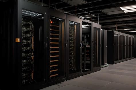 Premium Ai Image Storage Data Center Featuring Racks Of Servers And High Performance Storage