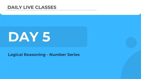 Tcs Ninja Webinar Day 5logical Number Series Youtube