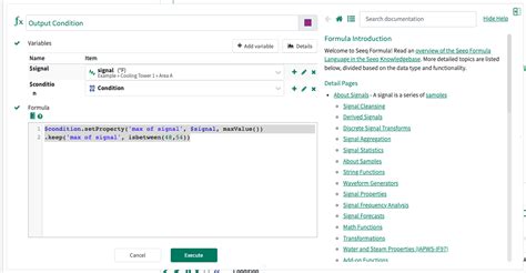 write the formula to define the maximum value of an attribute within a condition general seeq