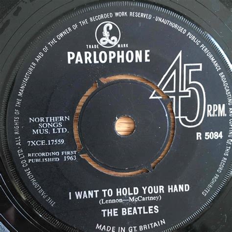 Ukオリジナル The Beatles I Want To Hold Your Handparlophone R 5084kt刻印