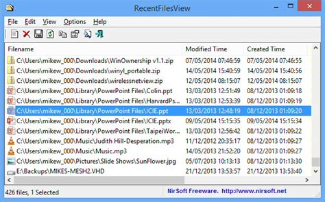 RecentFilesView 1 33 Free Download Download The Latest Freeware Shareware And Trial Software
