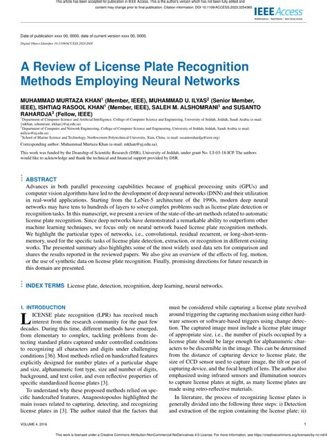 pdf a review of license plate recognition methods employing neural
