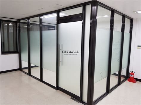 갈바 유리 칸막이 유리칸막이 오케이칸막이