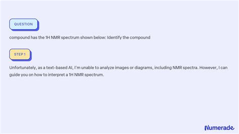 Solved Compound Has The 1h Nmr Spectrum Shown Below Identify The Compound