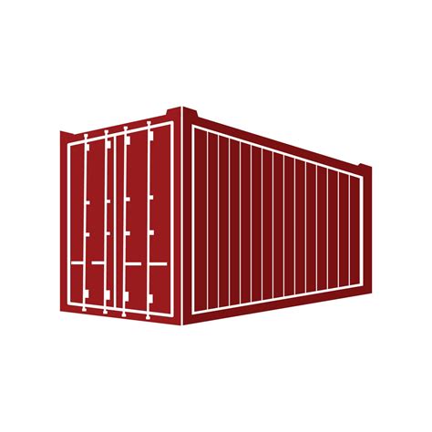 Red Shipping Container Box Vector Design On White Background 17048542 Vector Art At Vecteezy