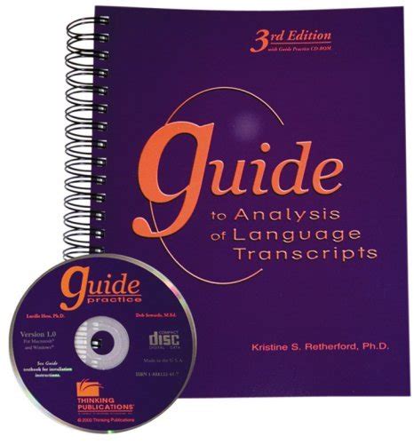 Guide To Analysis Of Language Transcripts By Kristine S Retherford Goodreads