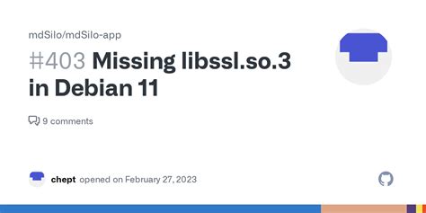 missing libssl so 3 in debian 11 · issue 403 · mdsilo mdsilo app · github