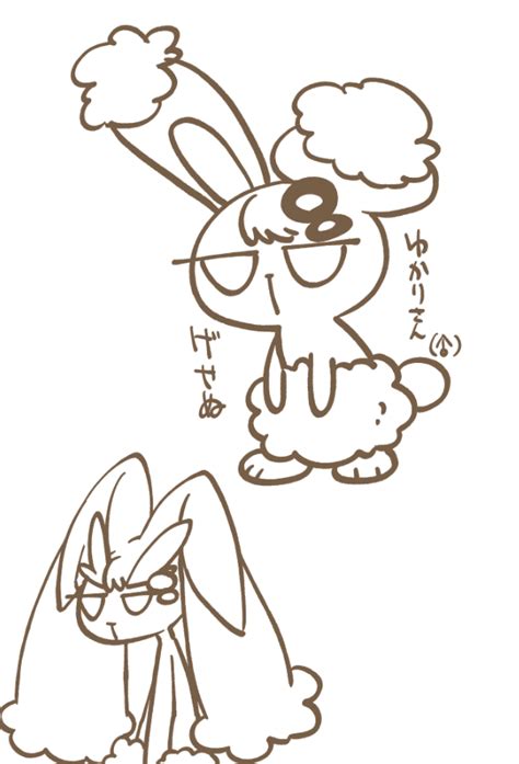 ミミロルのゆかりさんとミミロップのゆかりさんラクガキ 床の間Qの漫画