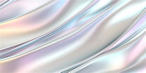 Abstract Iridescent Silk Fabric With Soft Pastel Waves And Glossy Texture Stock Image Image Of