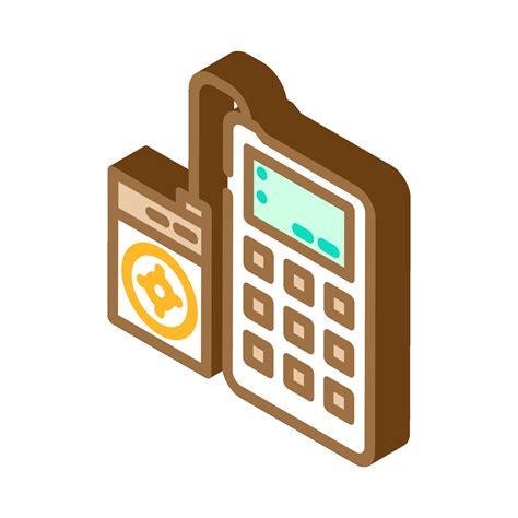 sensor calibration electronics isometric icon vector illustration