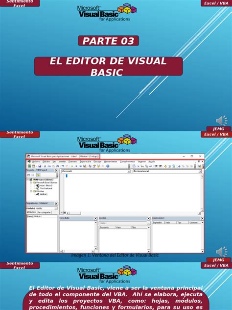 Sesion Iii El Editor De Visual Basic V4 Pdf Microsoft Excel Visual Basic Para Aplicaciones